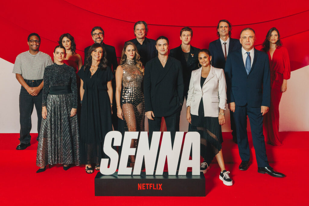 Netflix promove première com o elenco para o lançamento de Senna